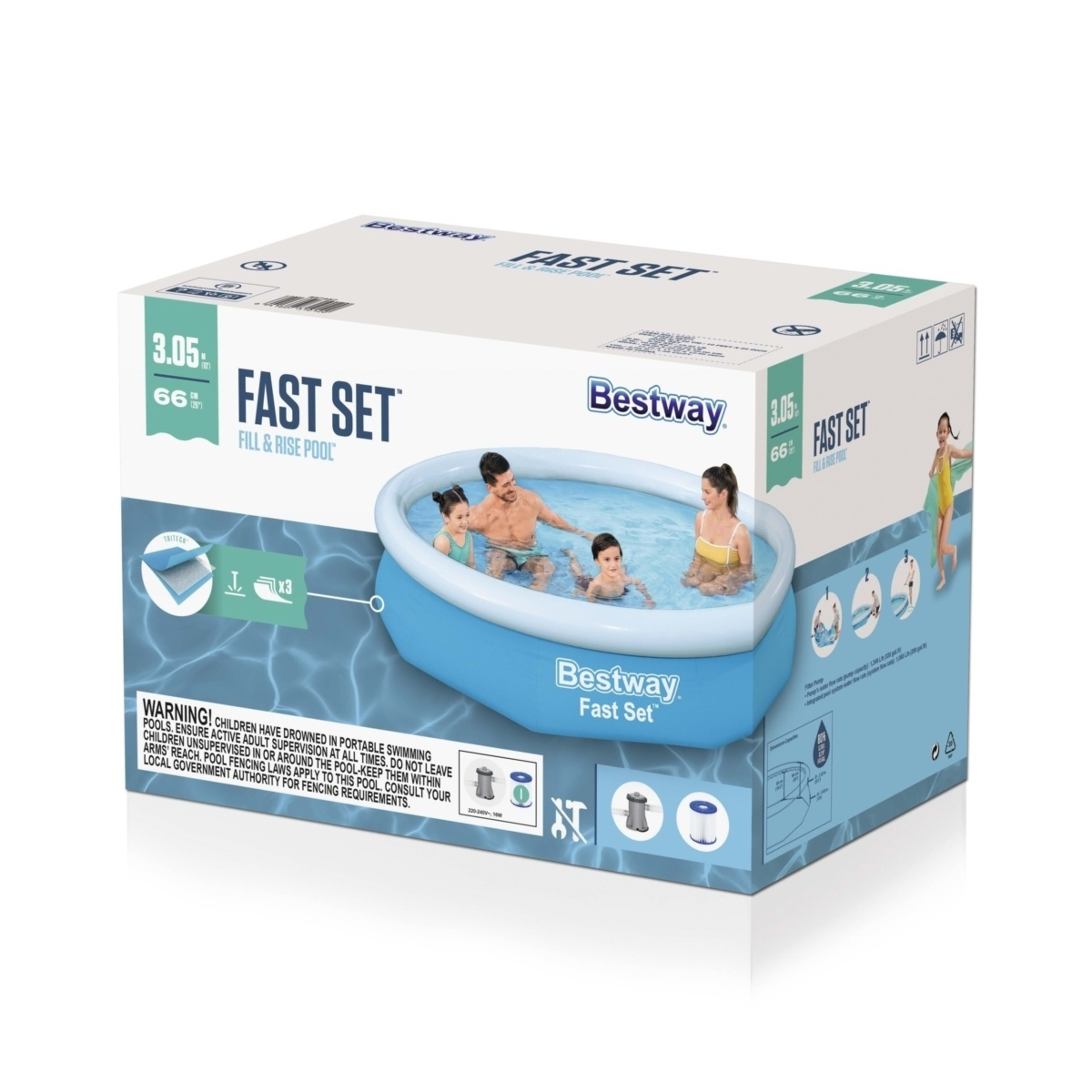 Bestway Fast Set Fall and Rise Pool - Kmart