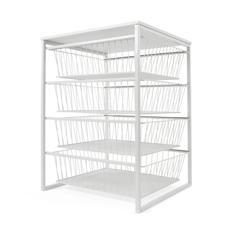 Mesh and Wire 4 Drawer Unit - White - Kmart NZ