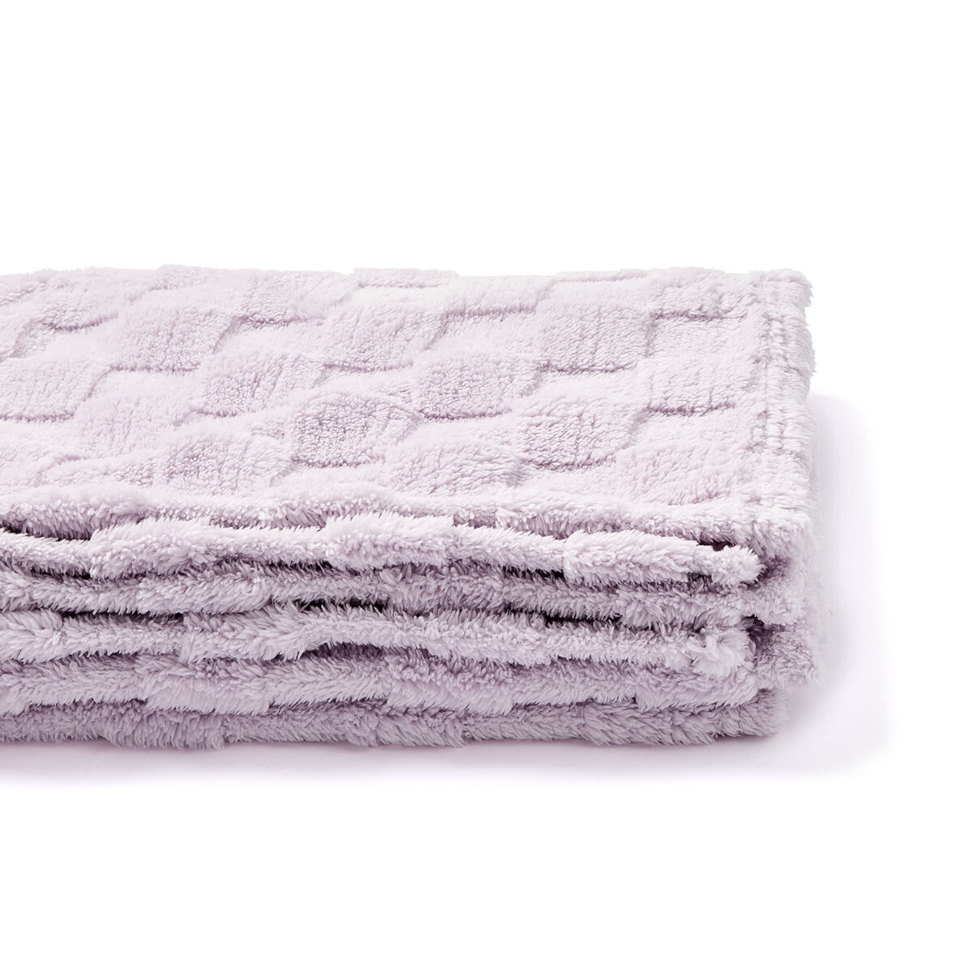 Soft Check Throw - Lilac - Kmart