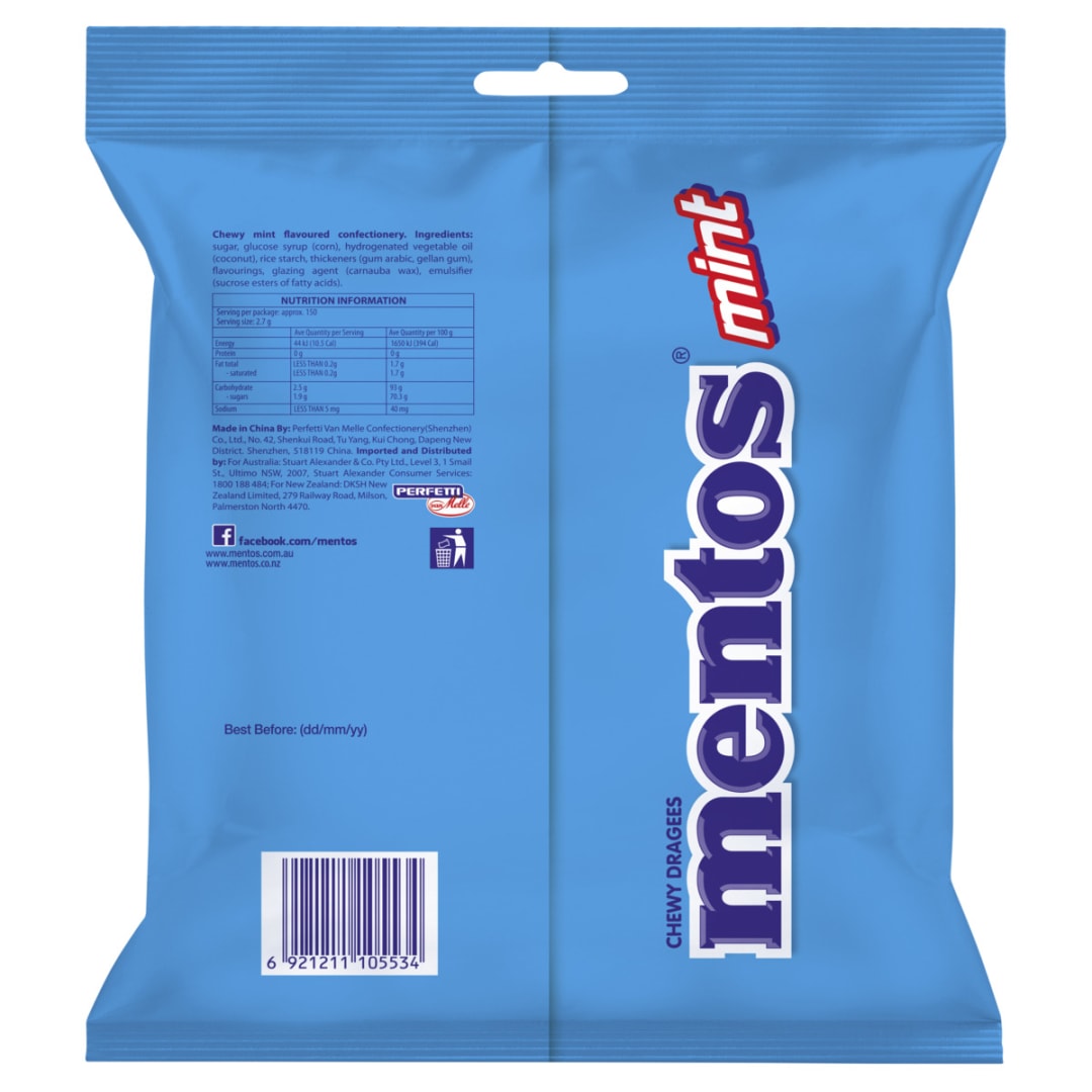 Mentos Mint Bag 405g - Kmart