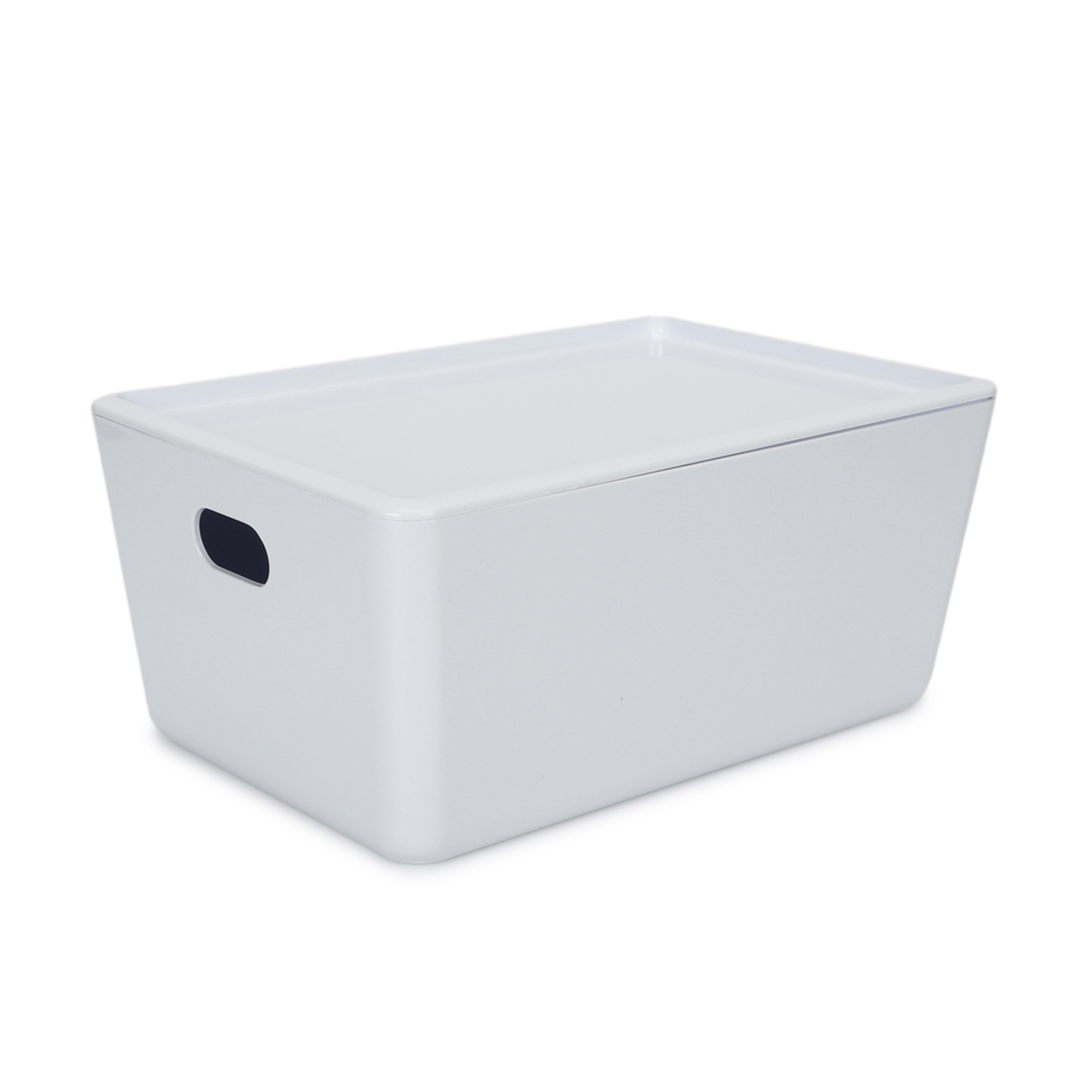 4L Smooth and Shiny Plastic Tub - White - Kmart