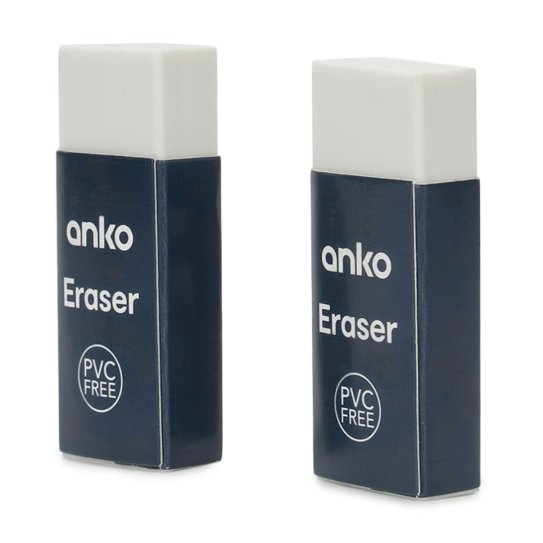 2 Pack Medium Erasers - Kmart