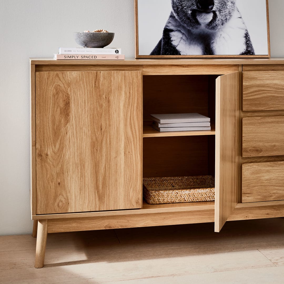 Thorne Buffet Unit with Adjustable Shelves - Kmart