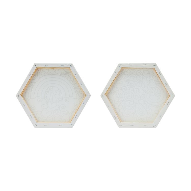 Hexagon Canvas Art Kit - Assorted - Kmart