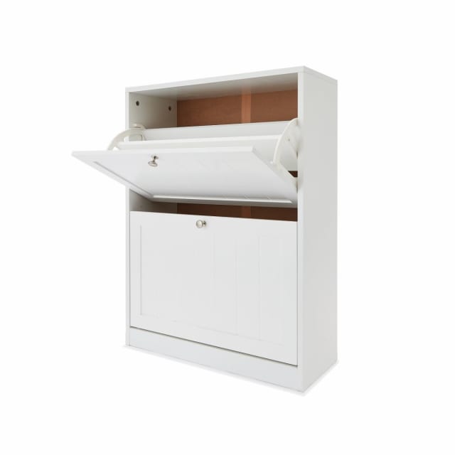2 Tier Panelled Shoe Cabinet - Kmart