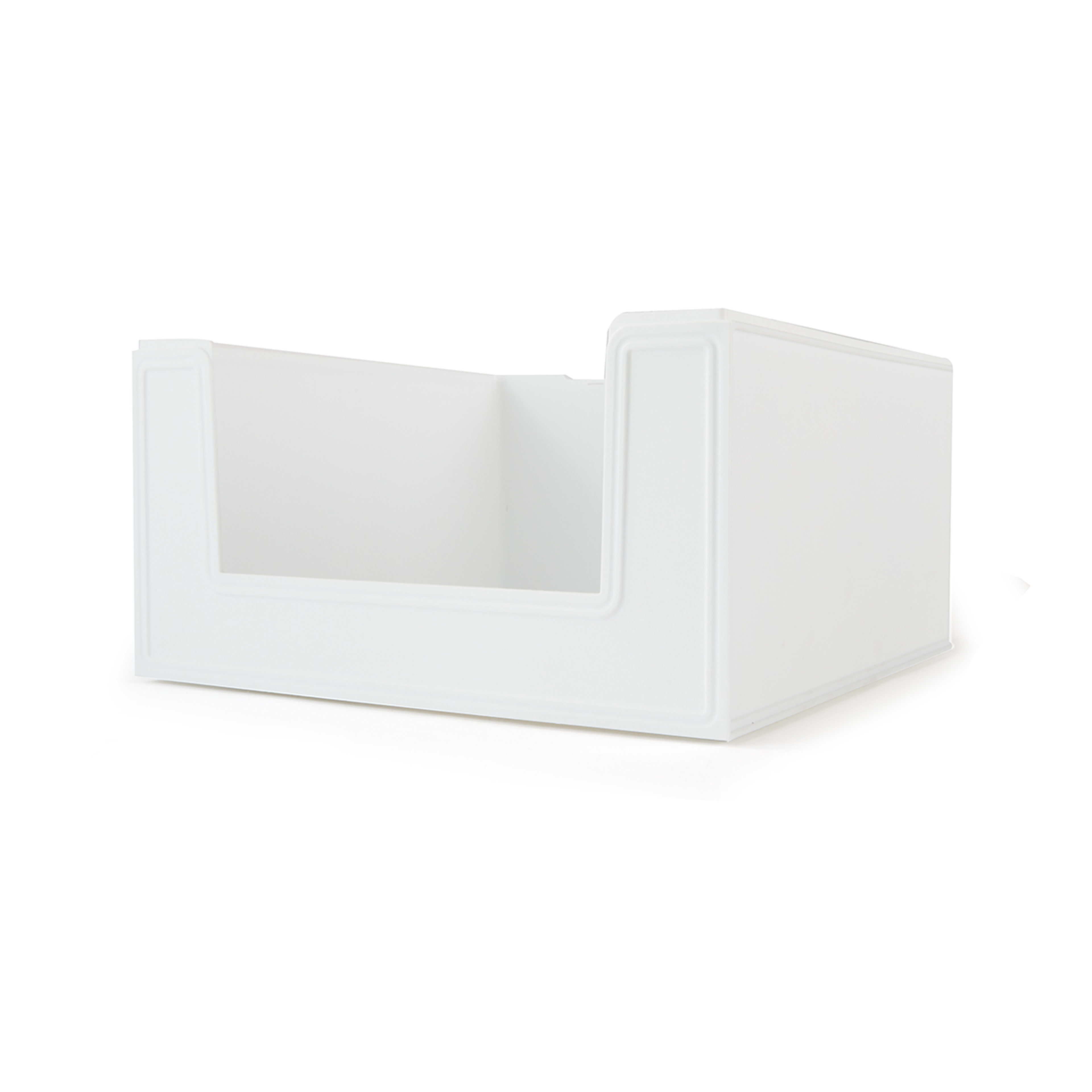 28.5L Modular Open Front Stackable Bin - White - Kmart