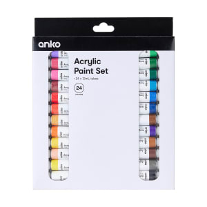 24 Pack Acrylic Paints - Kmart