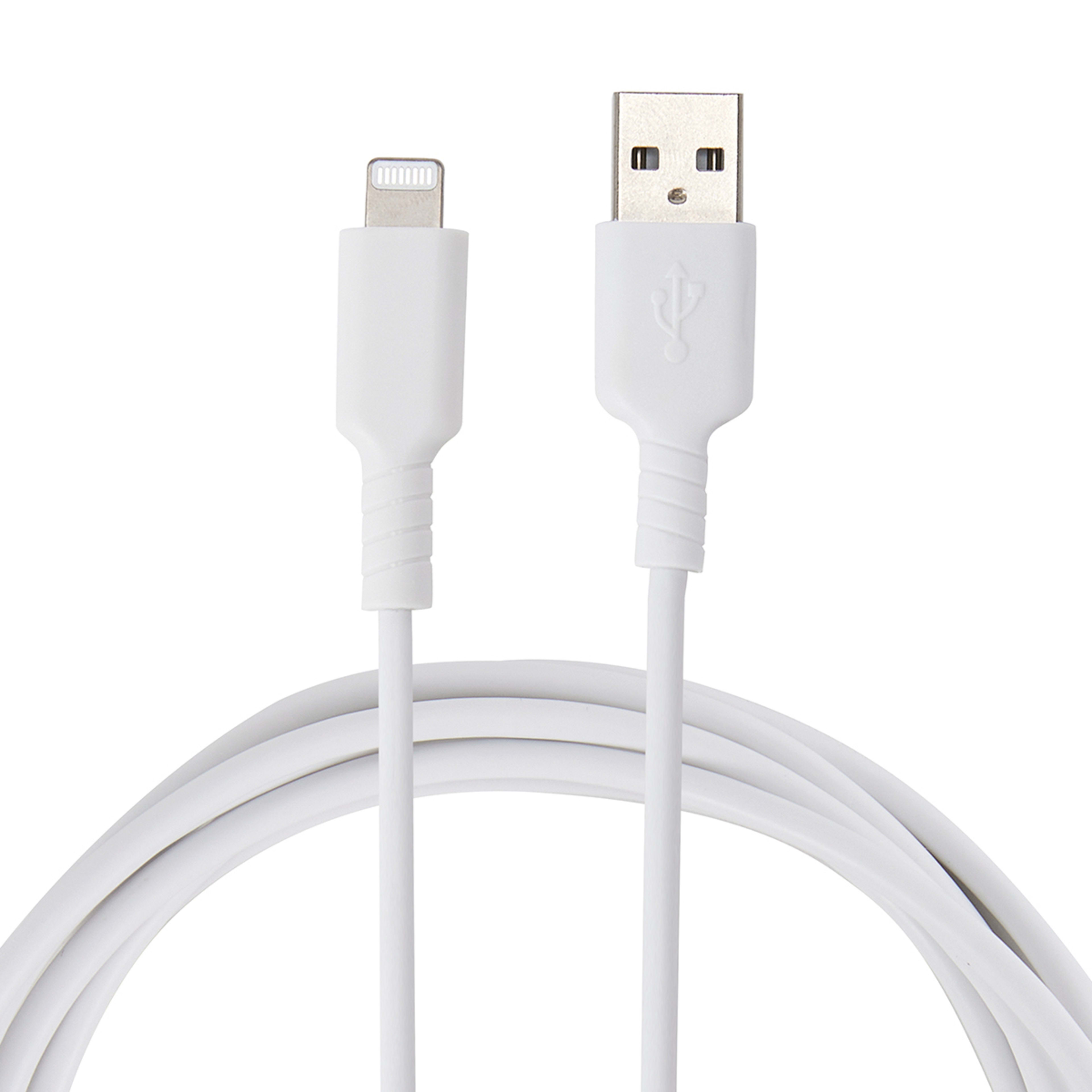 USB to Lightning Cable - 2m, White - Kmart