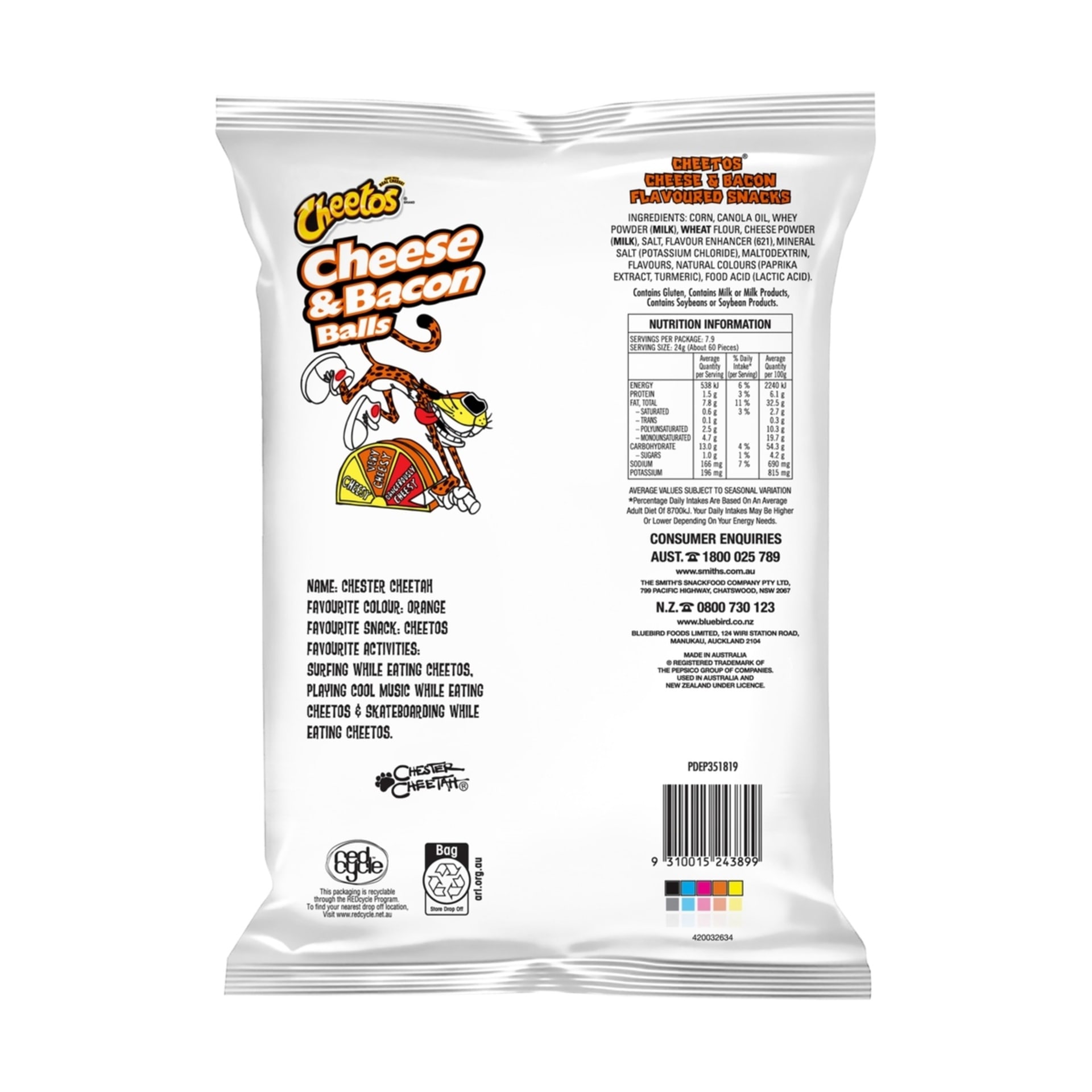 Cheetos Balls Cheese & Bacon Flavoured Snacks Party Bag 190g - Kmart