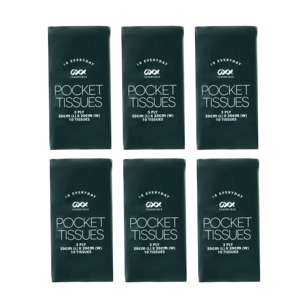 6 Pack Everyday Pocket Tissues - Kmart