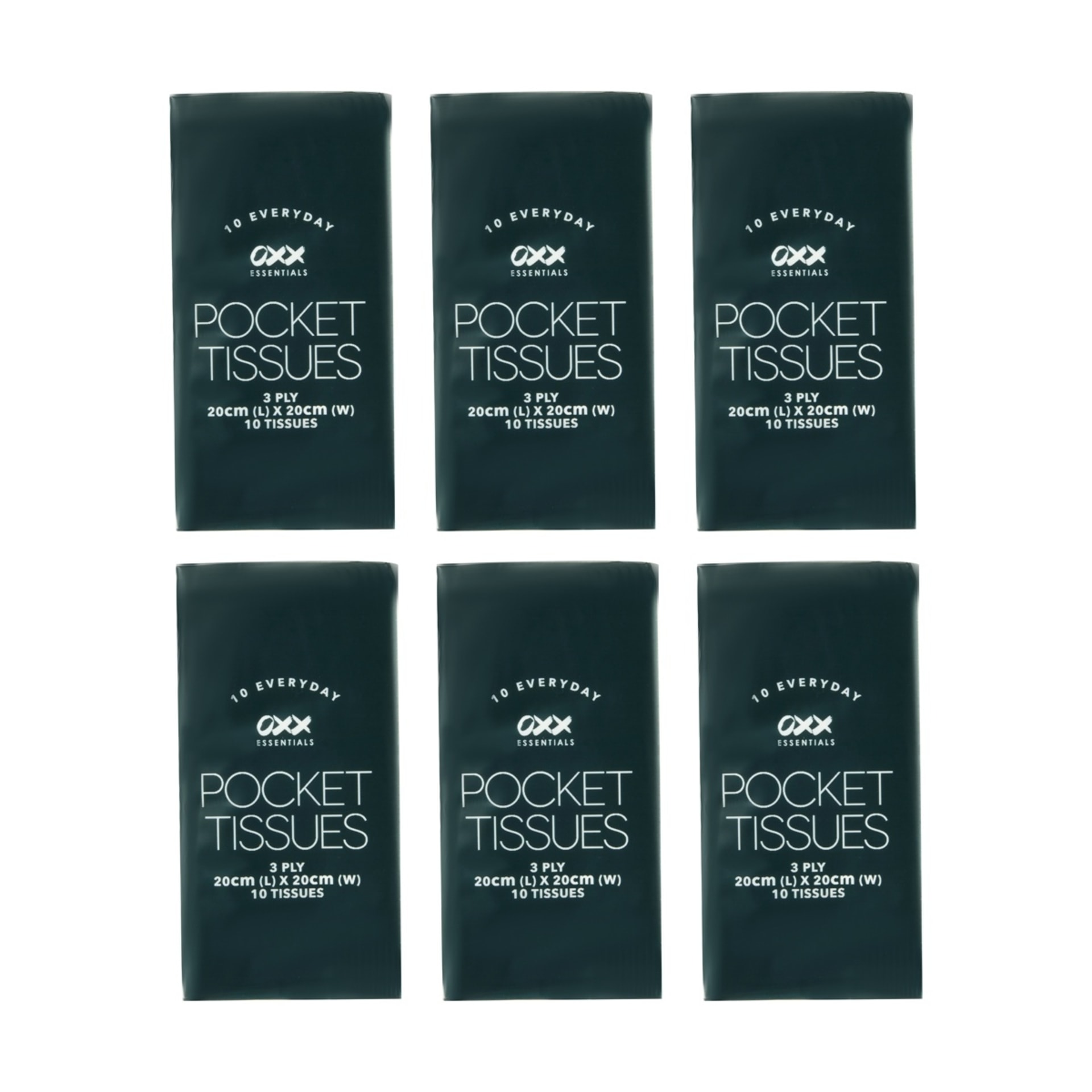 6 Pack Everyday Pocket Tissues - Kmart
