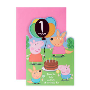 Hallmark Peppa Pig 1st Birthday Card - Garden Celebration - Kmart