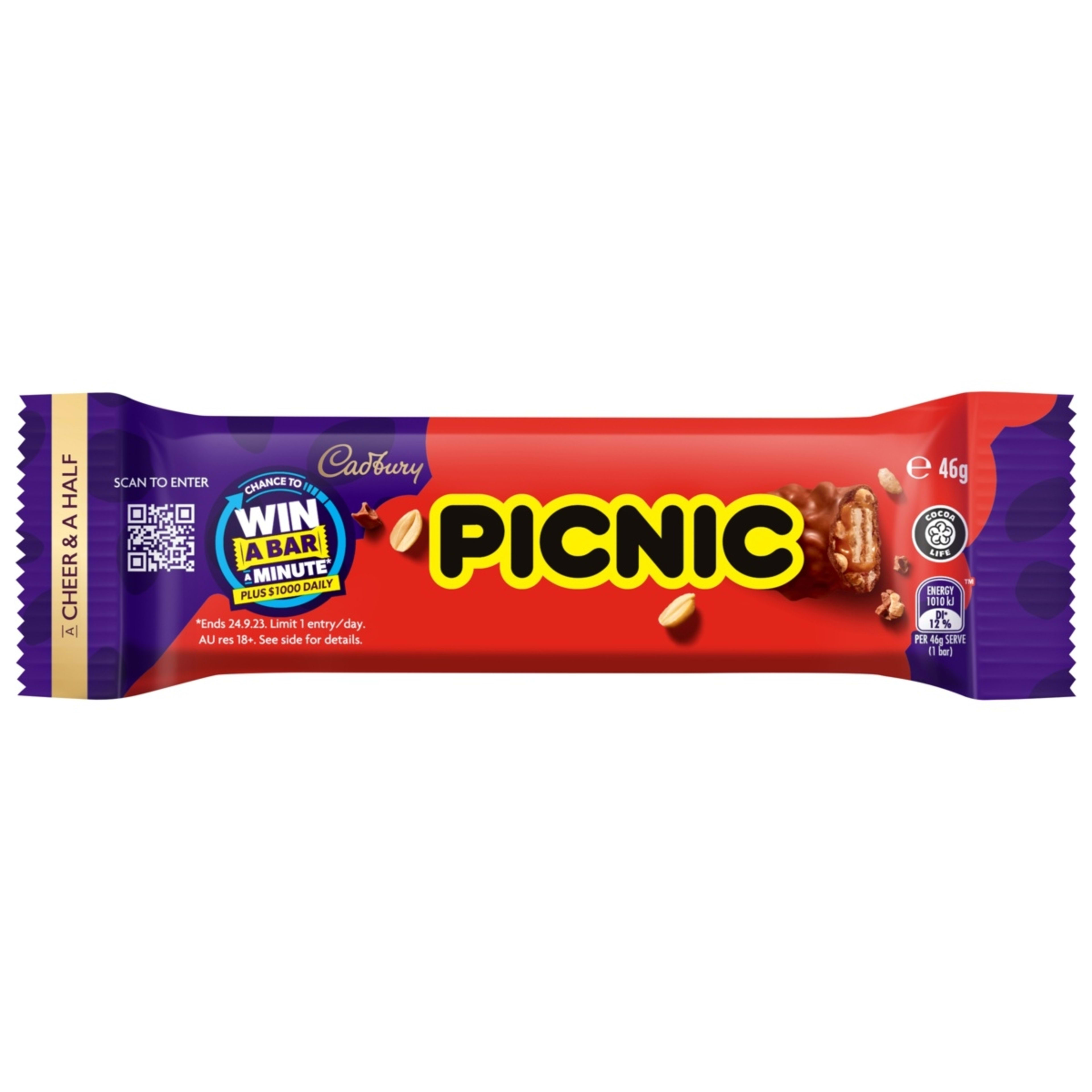 Cadbury Picnic Chocolate Bar 46g - Kmart NZ
