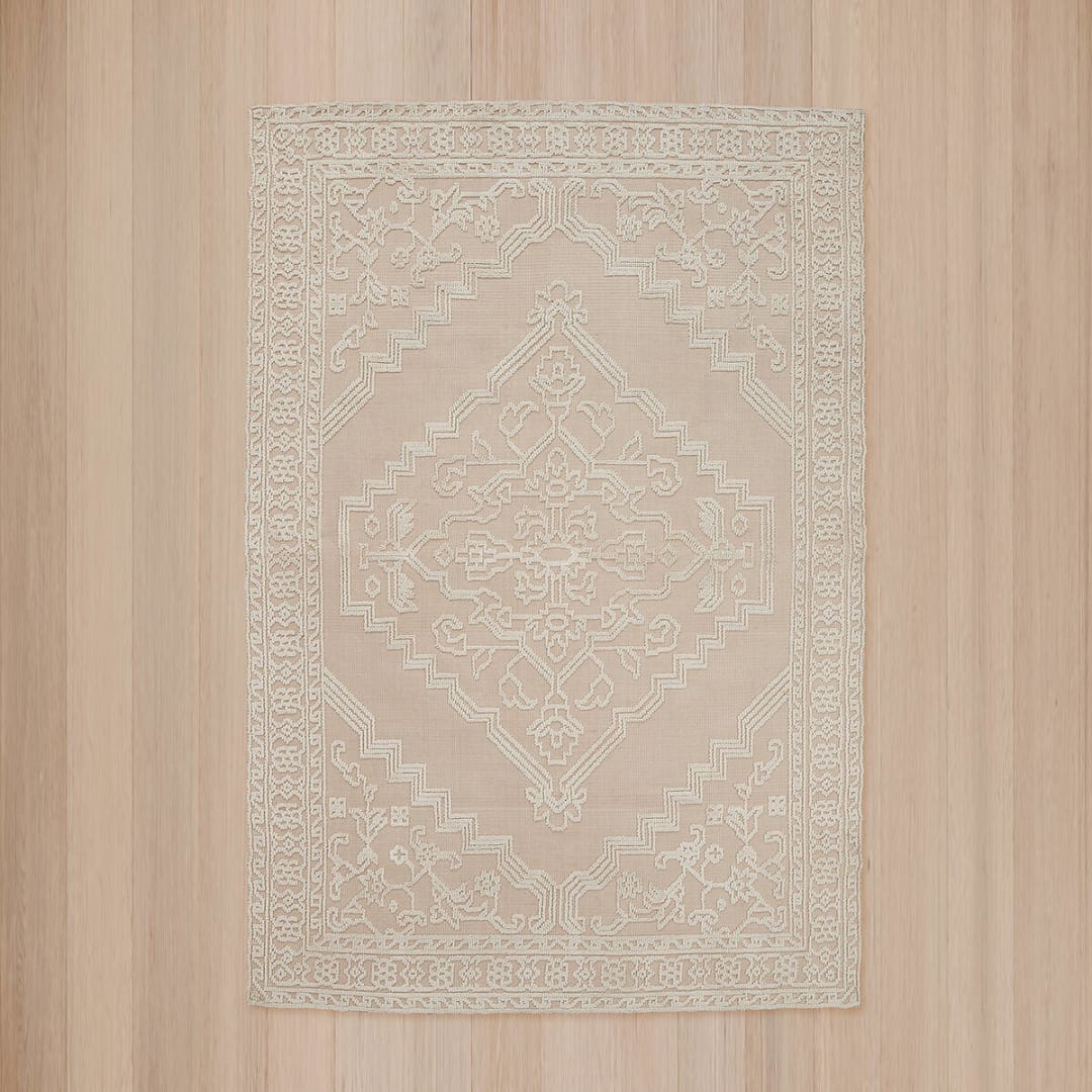 Lily Rug - Beige, Large - 235cm x 160cm - Kmart