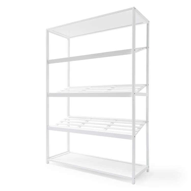 5 Tier White Bamboo Shoe Rack - Kmart