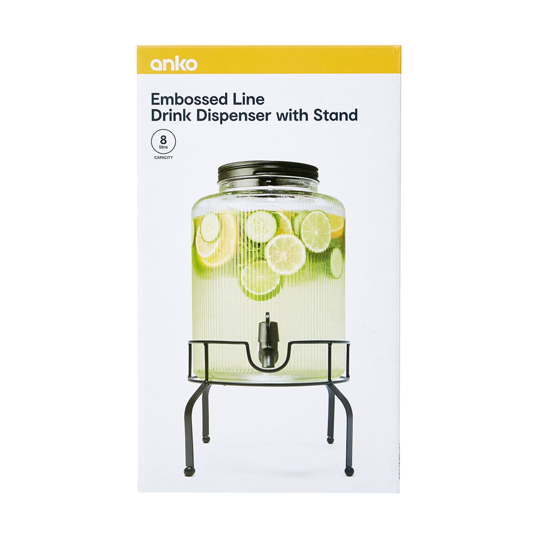 Embossed Line Drink Dispenser with Stand - Kmart