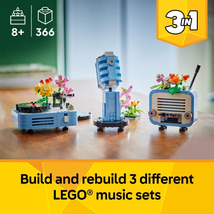 LEGO Creator Record Player with Flowers 31172 - Kmart