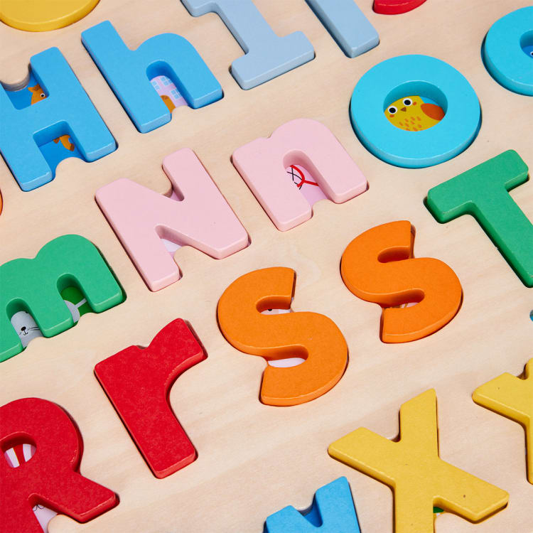 Wooden Lower and Uppercase Puzzle - Kmart