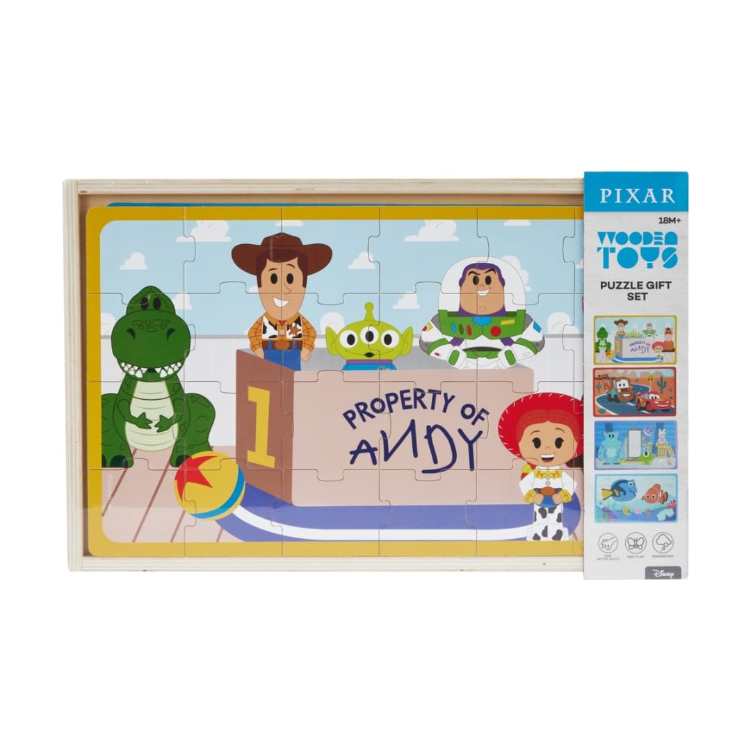 Disney Pixar Wooden Toys Puzzle Gift Set - Kmart