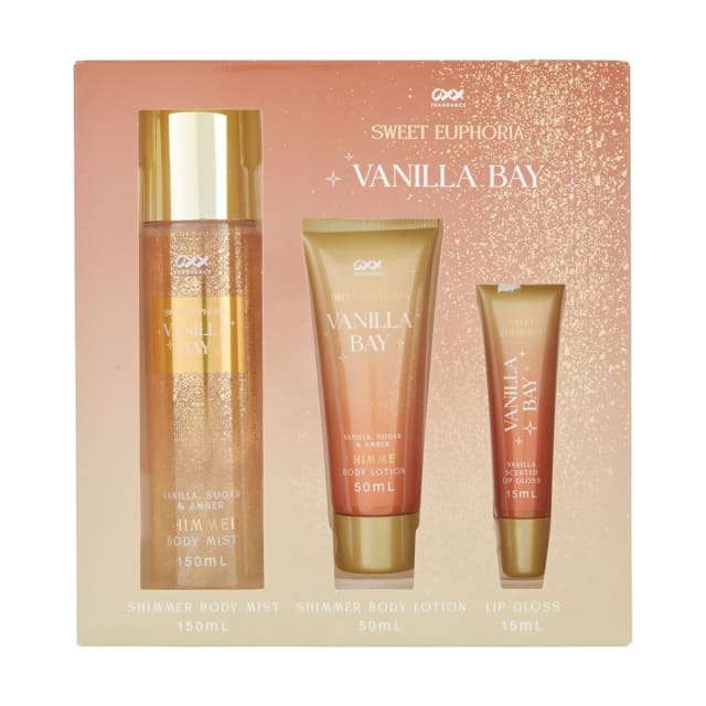 OXX Fragrance 3 Pack Vanilla Bay Gift Set - Sweet Euphoria - Kmart