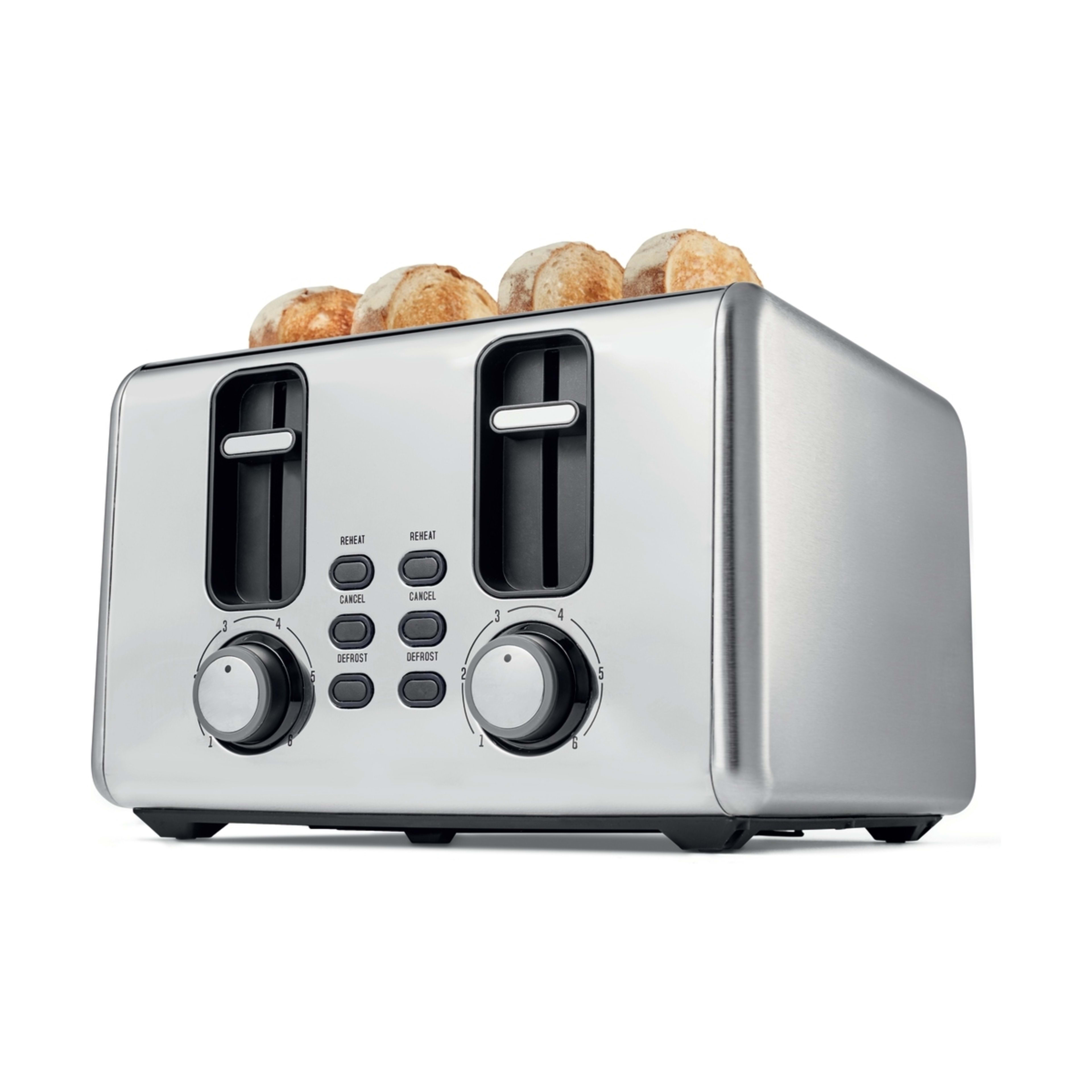 4 Slice Stainless Steel Toaster - Kmart