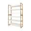 3 Tier Stackable Bamboo Shoe Rack with White Shelves - Kmart