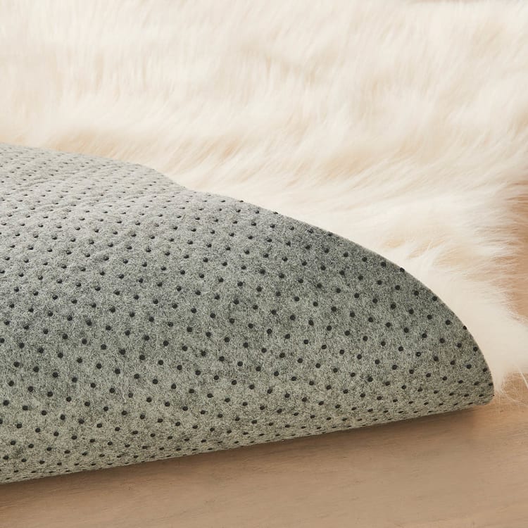 Cream Faux Fur Mat - Kmart