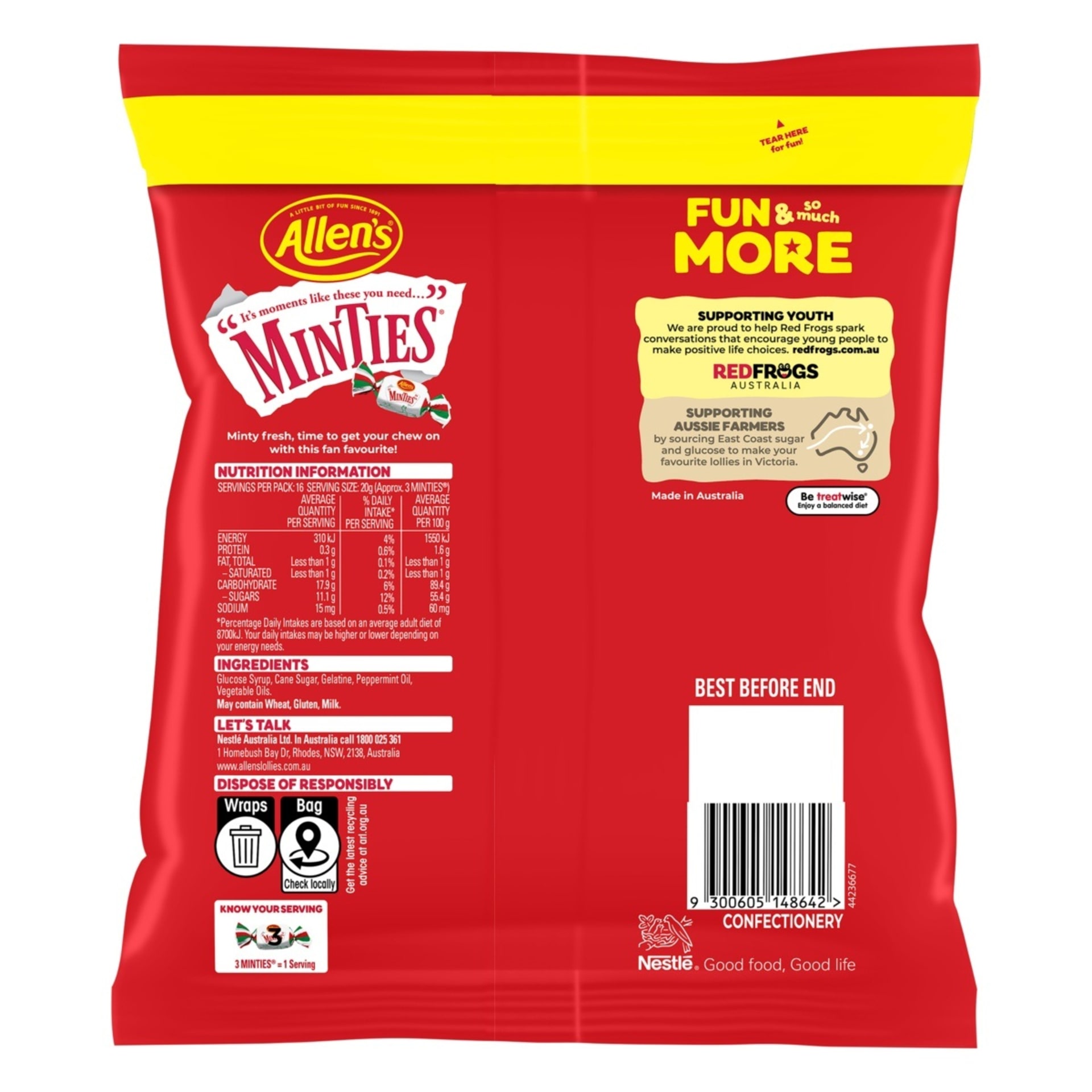 16 Piece Allen's Minties 335g - Kmart