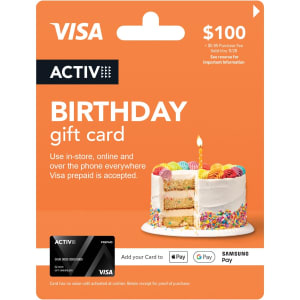 Activ VISA $100 Birthday Gift Card - Kmart
