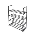 4 Tier Stackable Black Shoe Rack - Kmart