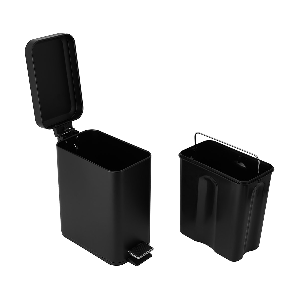 5L Slim Line Bin - Black - Kmart