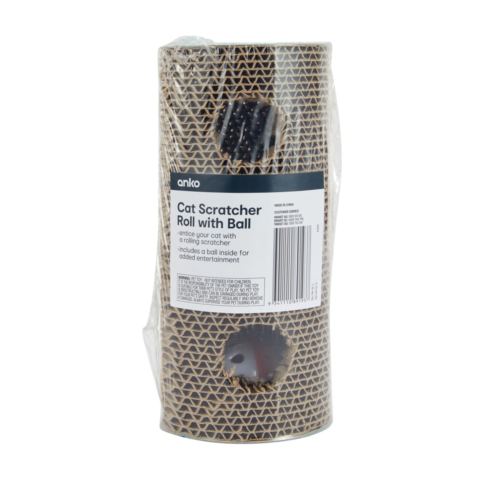 Cat Scratcher Roll with Ball - Kmart