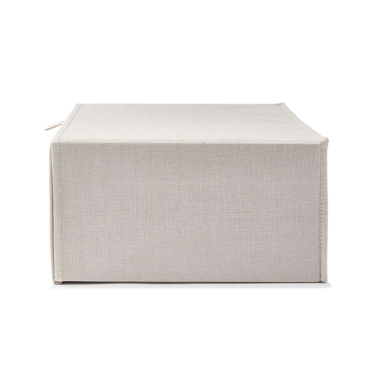 Linen Look Clothing Storage Box - Beige - Kmart