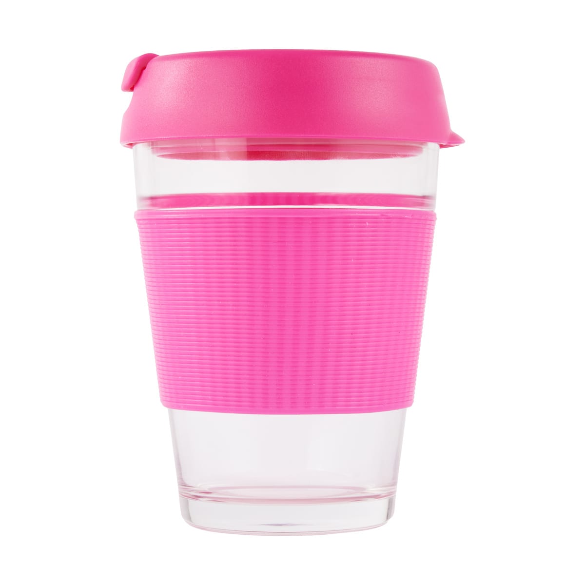350ml Pink Glass Reusable Travel Cup - Kmart