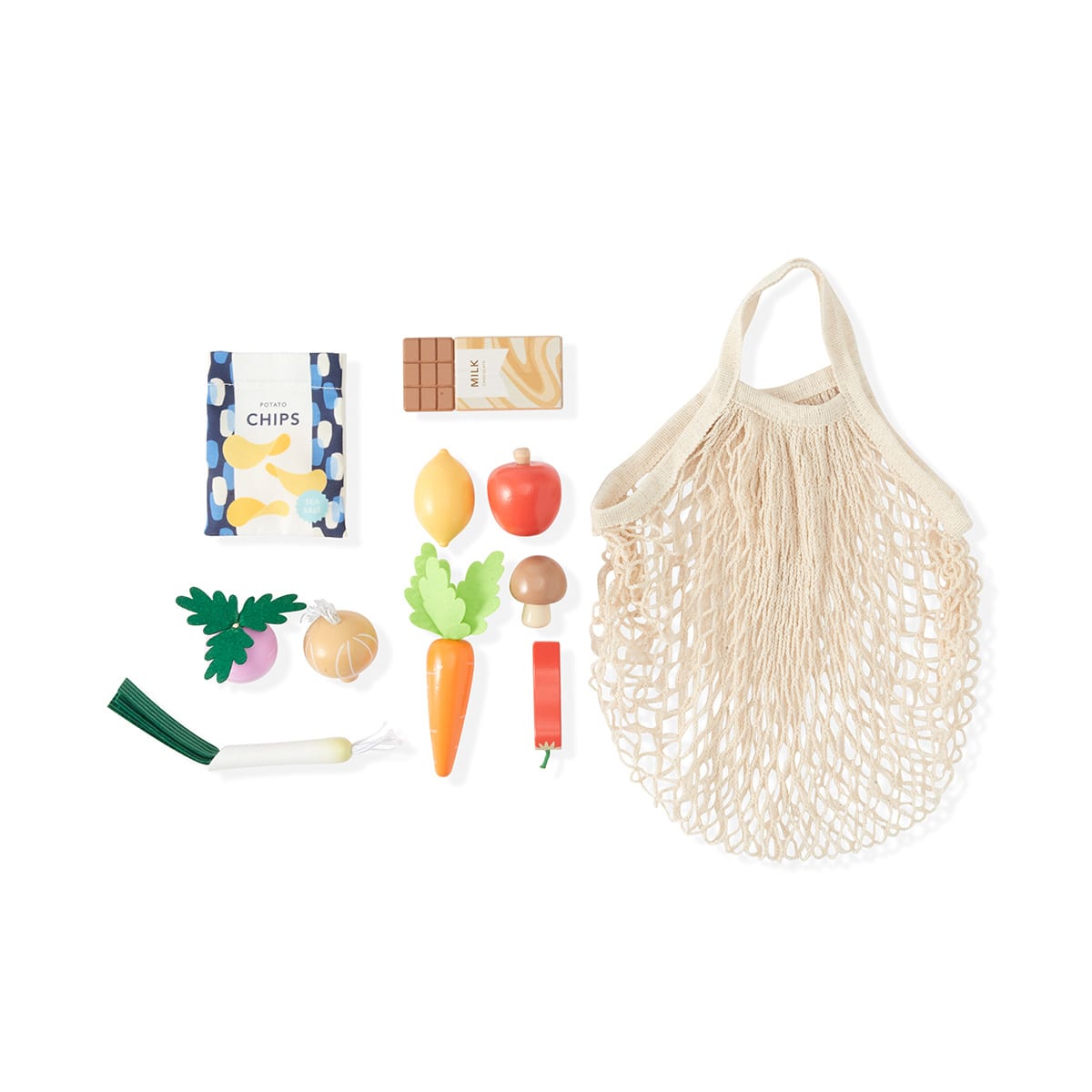 21 Piece Wooden Grocery Food Playset - Kmart