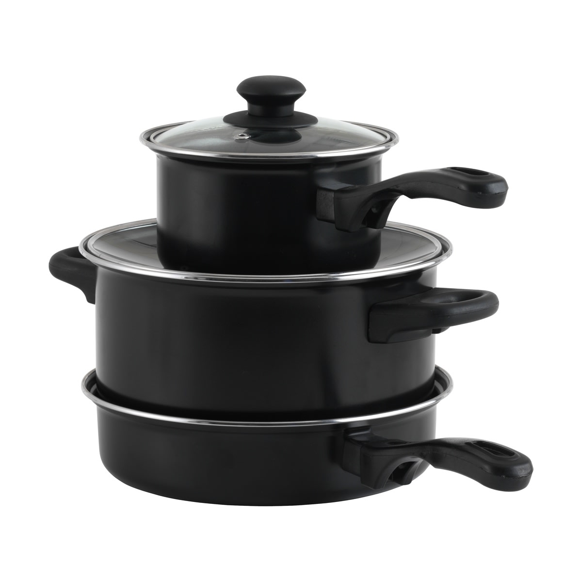 3 Piece Non-Stick Carbon Steel Cookware Set - Kmart