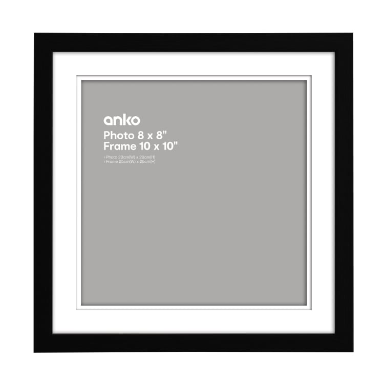 Nice Photo Frame - 8in. x 8in. (20cm x 20cm), Black - Kmart