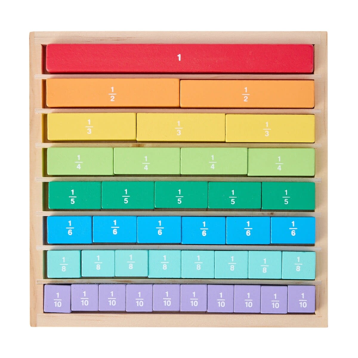 Wooden Fraction Learning Game - Kmart