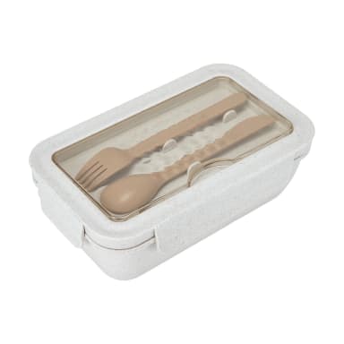 Oatmeal Wheat Straw Lunch Box with Cutlery - Kmart