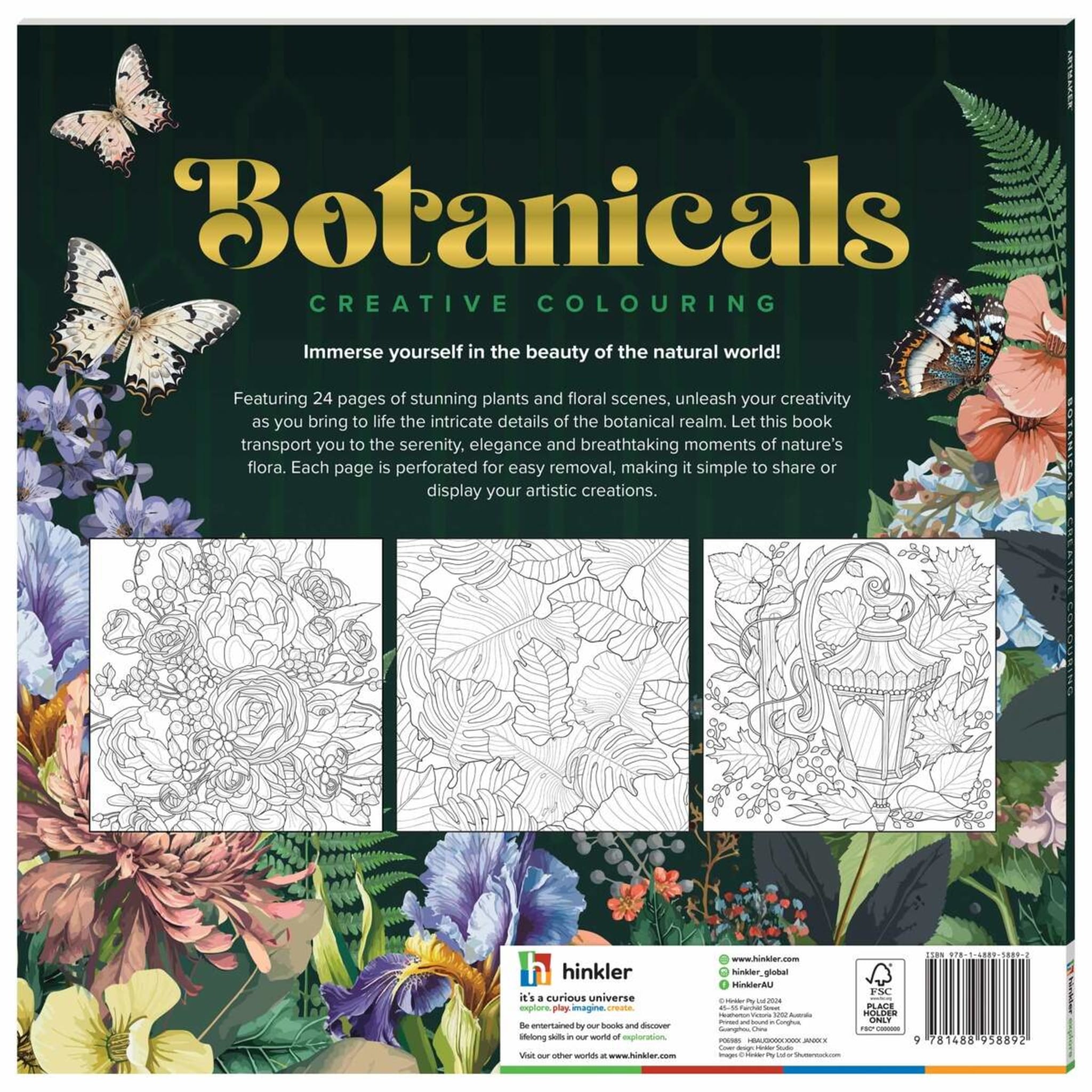 Art Maker Botanicals Creative Colouring - Book - Kmart