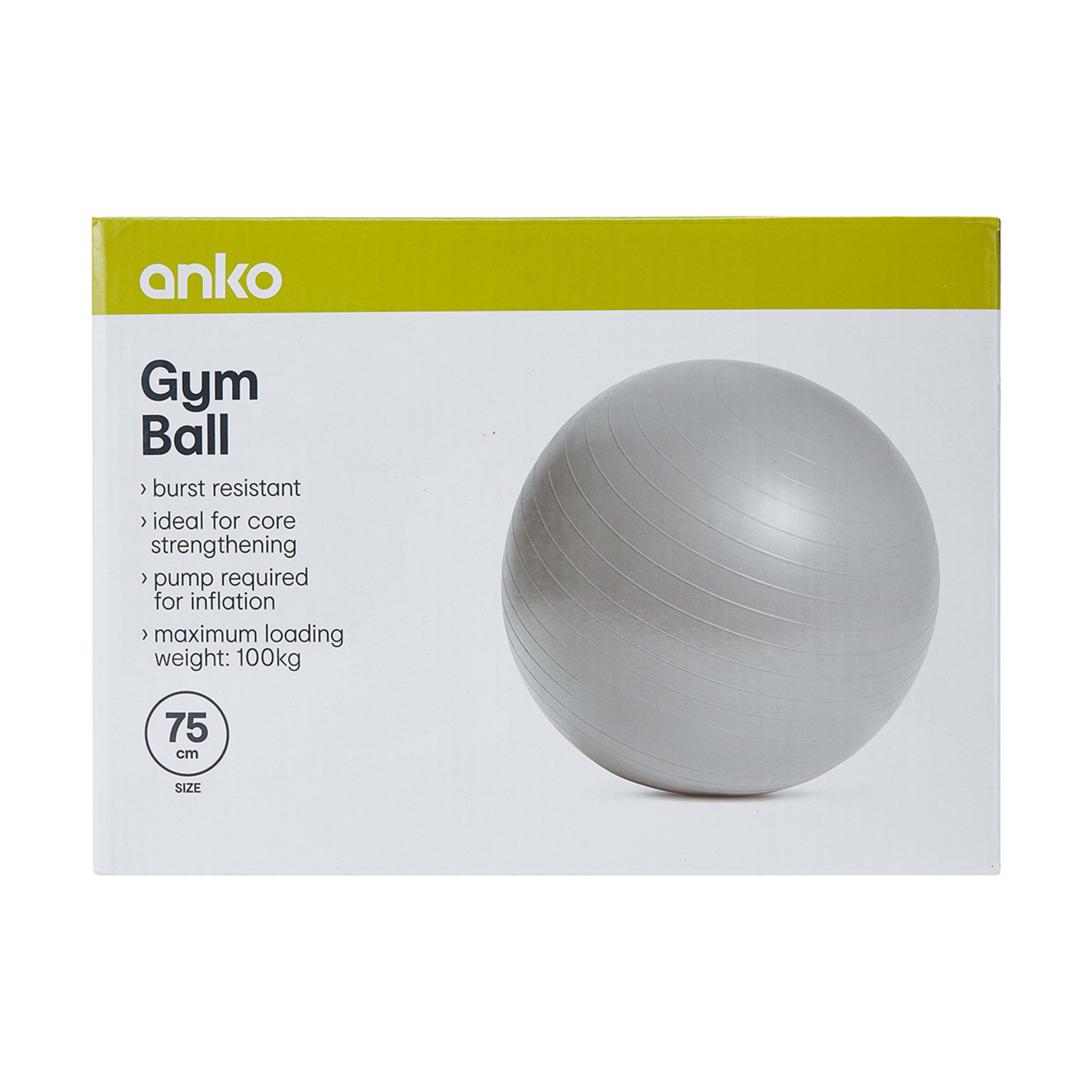 75cm Gym Ball - Kmart