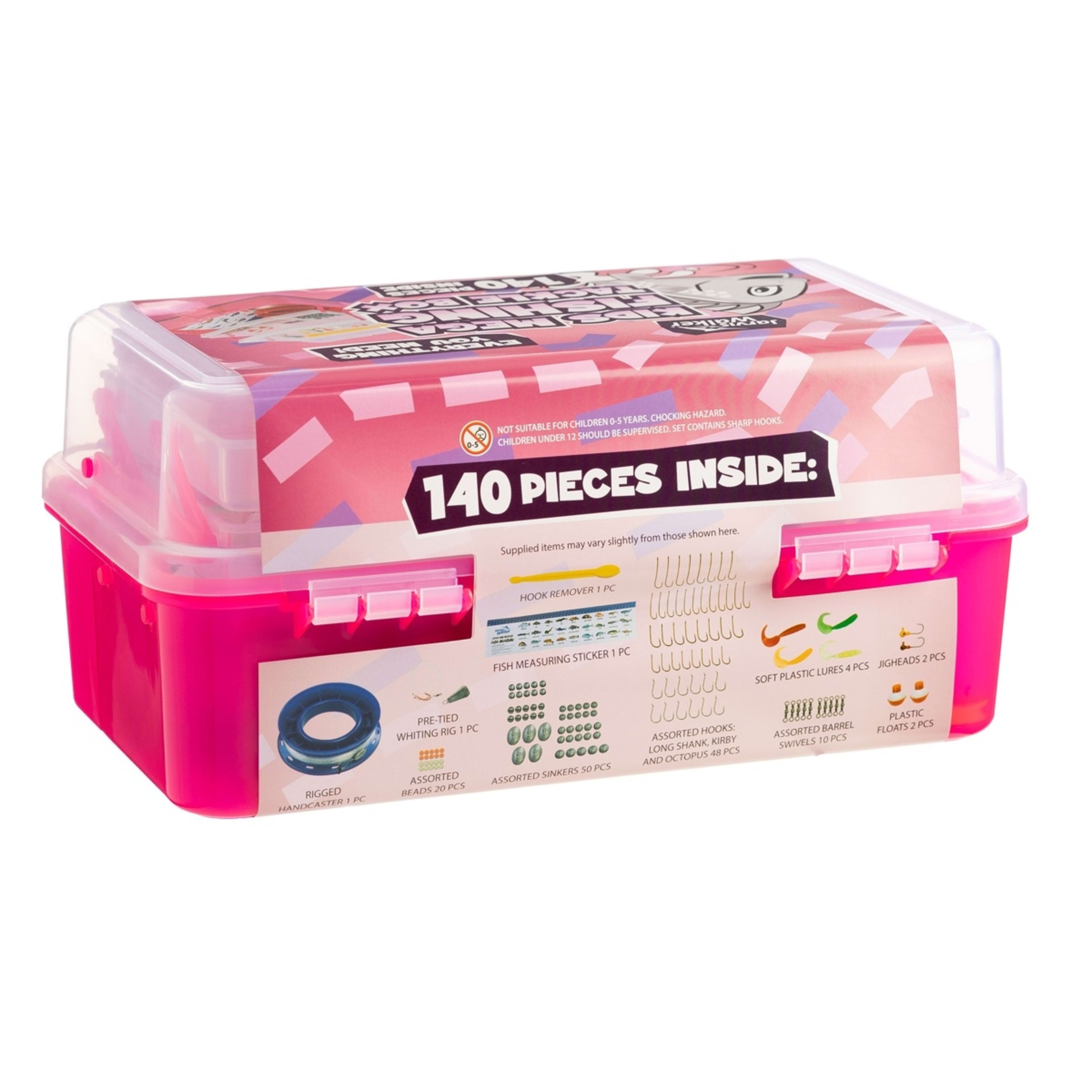 Jarvis Walker Kids Mega Fishing Tackle Box - Pink - Kmart