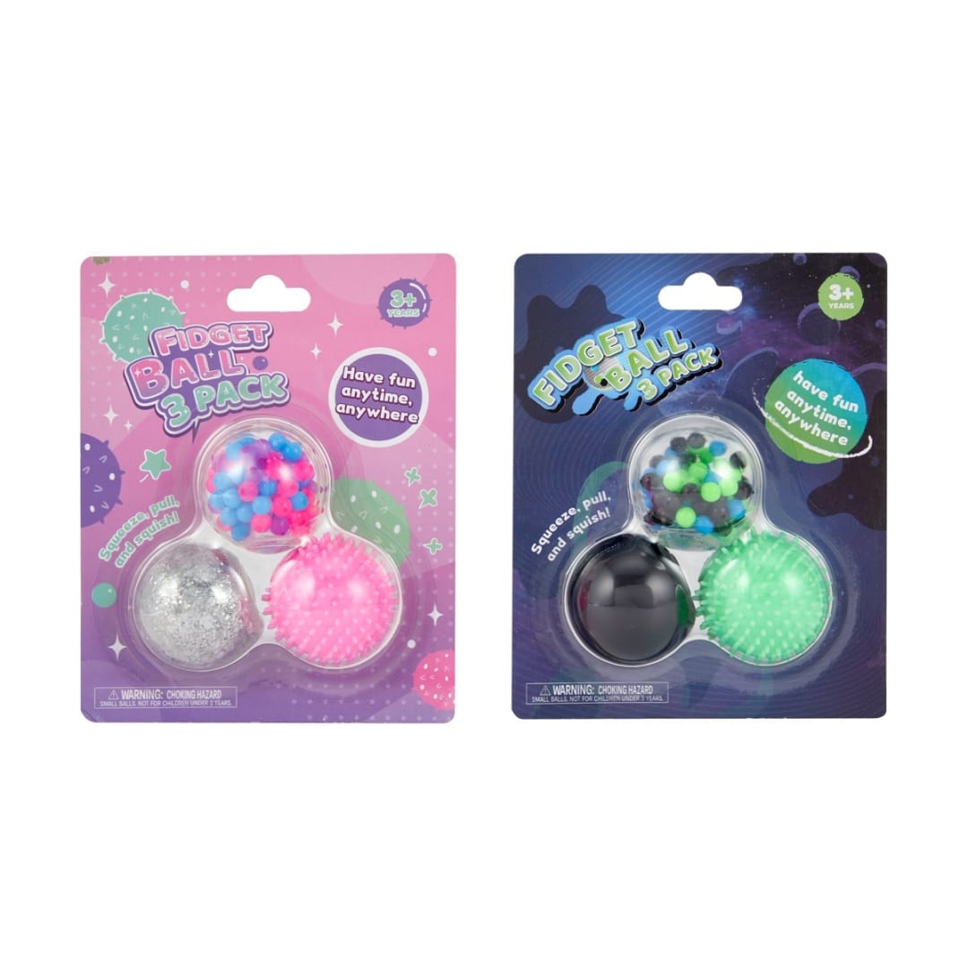 3 Pack Fidget Balls - Assorted - Kmart