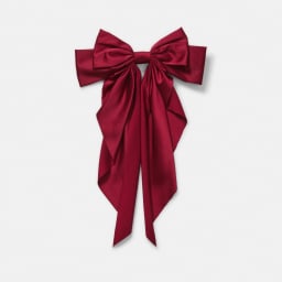 Burgundy Red Barrette Large Bow Hair Clip - Kmart