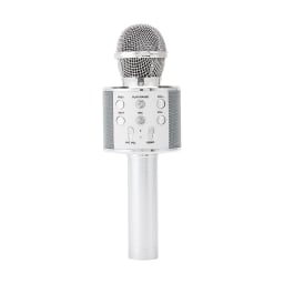 Bluetooth Karaoke Microphone with Speaker - Silver - Kmart