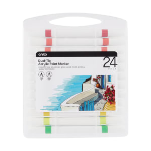 24 Pack Dual-Tip Acrylic Paint Markers - Kmart