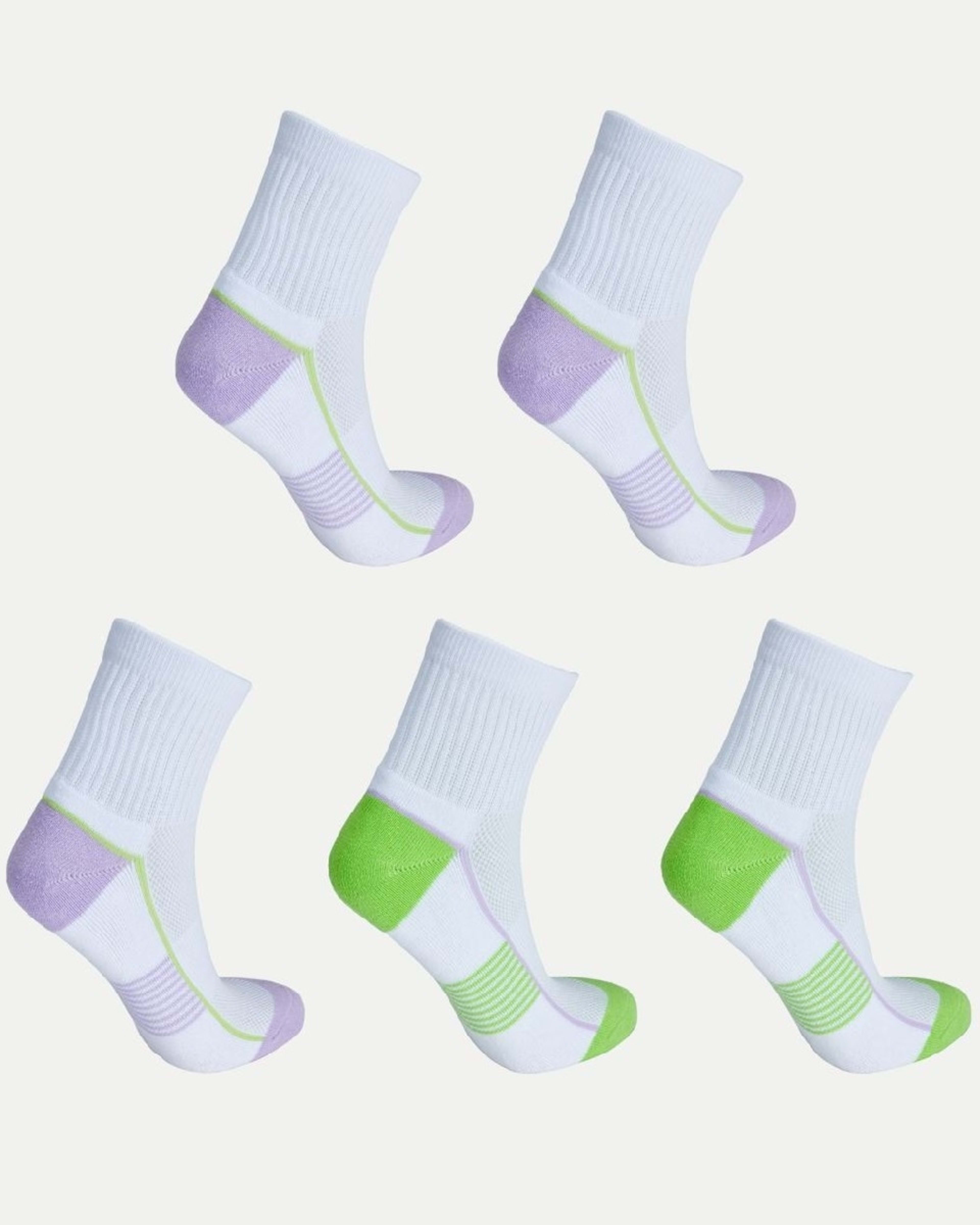 5 Pack Active Terry Quarter Crew Socks - Kmart NZ