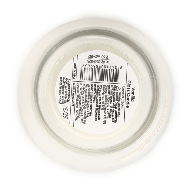 Vanilla and Jasmine Fragrant Candle In Glass - Kmart