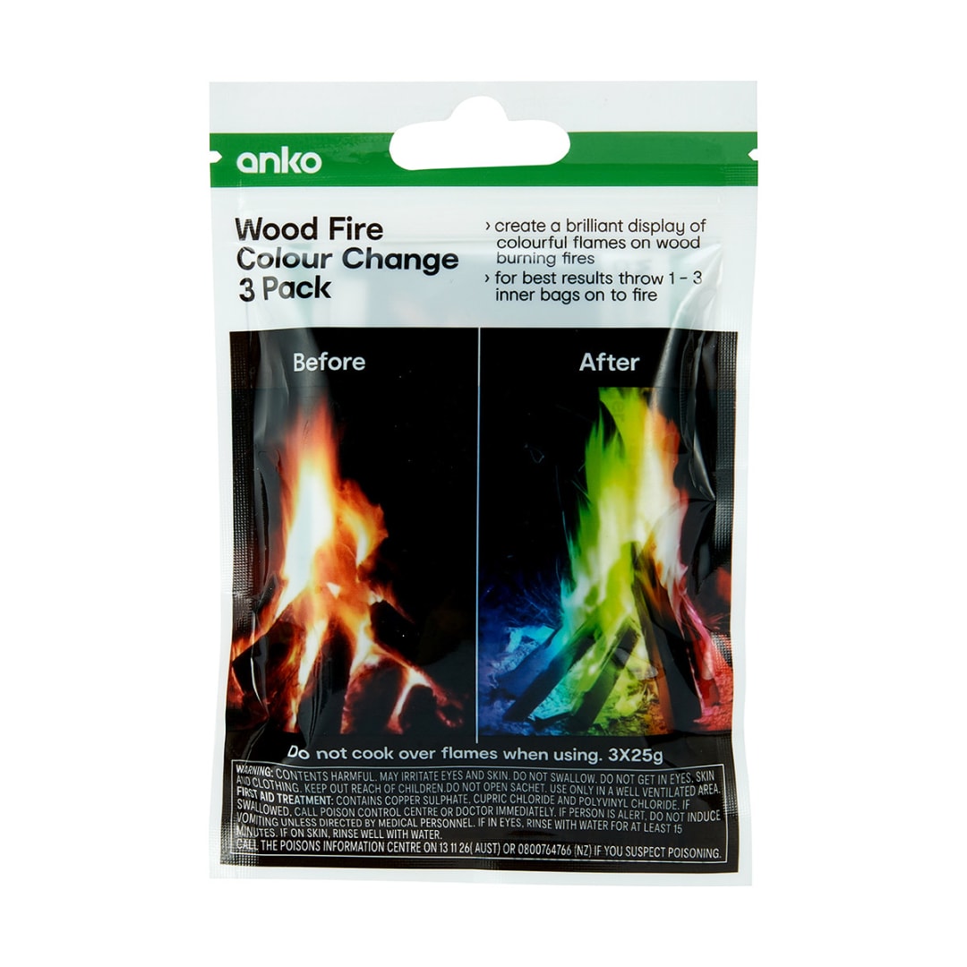 3 Pack Wood Fire Colour Change - Kmart