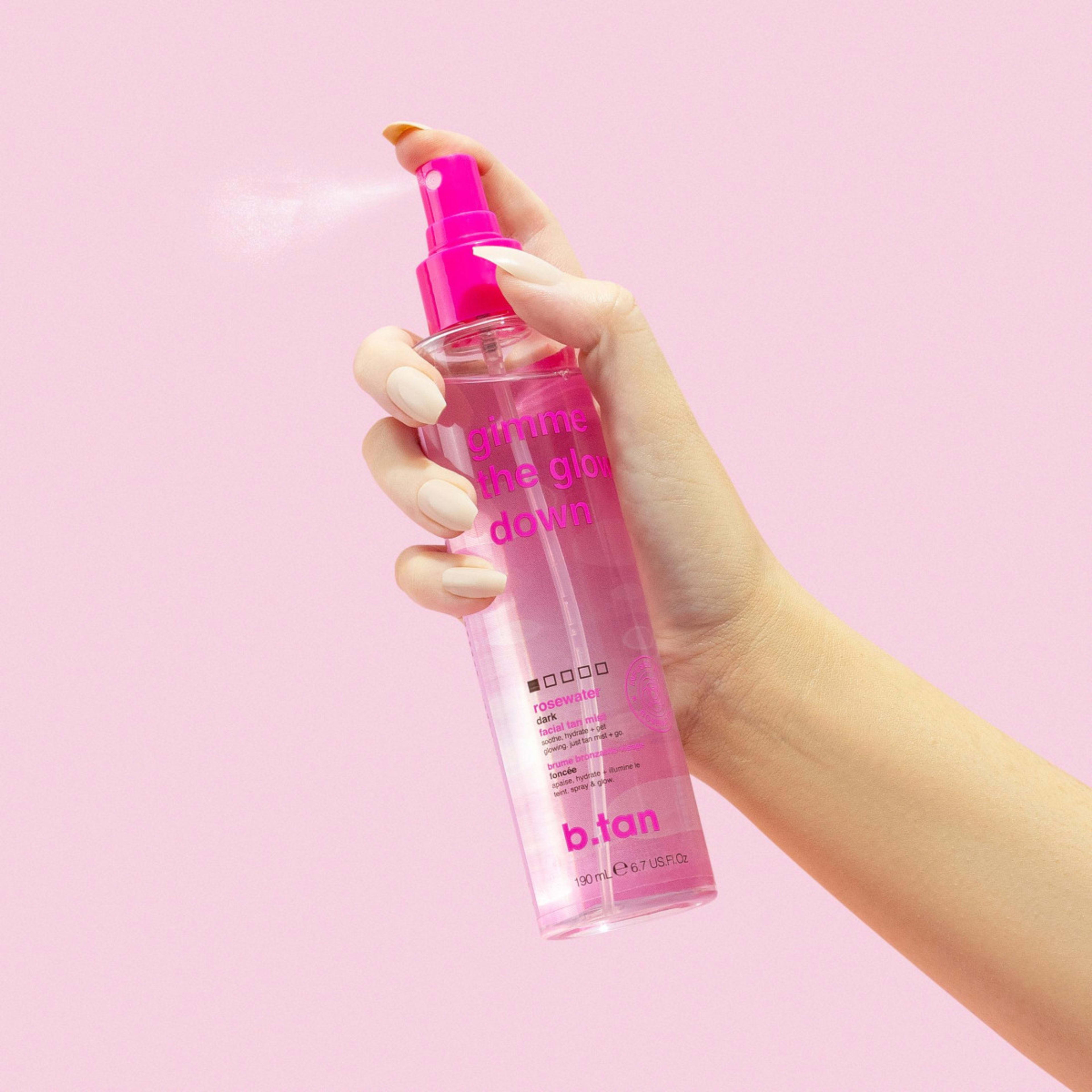 b.tan Gimme the Glow Down Facial Tan Mist 190ml - Rosewater Dark - Kmart